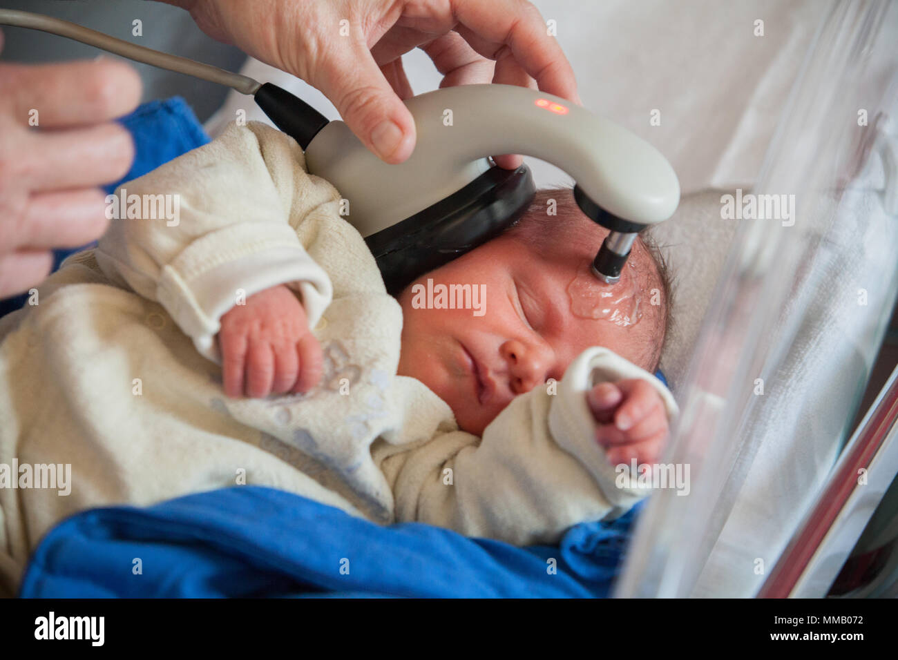 AUDIOMETRY, NEWBORN BABY Stock Photo - Alamy