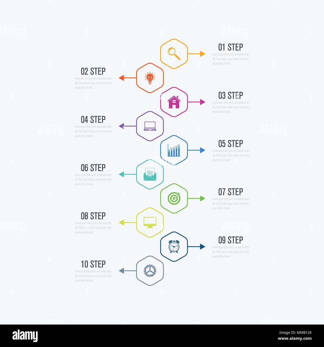 Vector illustration infographics 10 options Stock Vector Image & Art ...