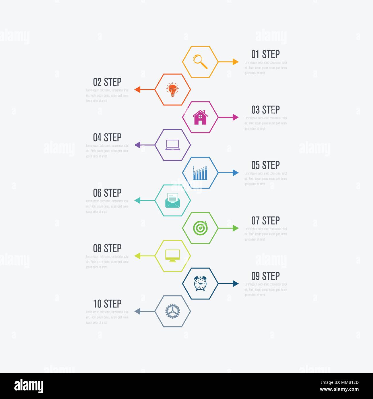 Vector illustration infographics 10 options Stock Vector Image & Art ...