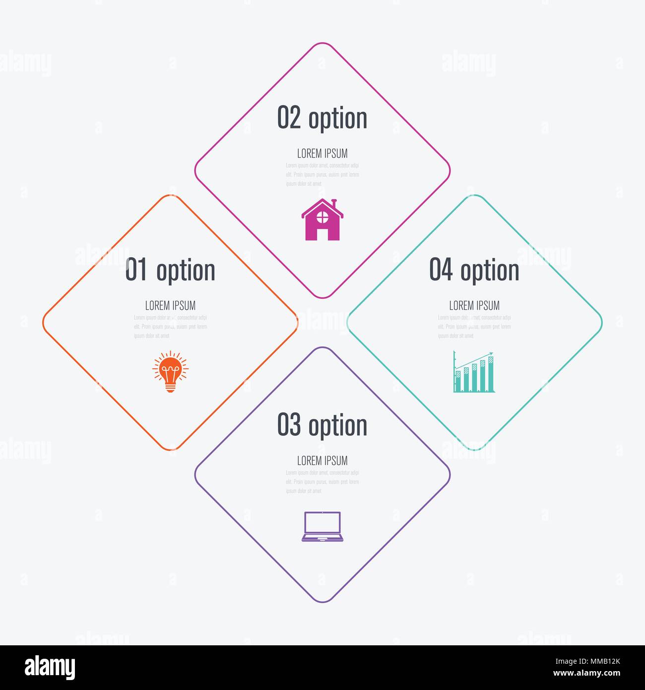 Vector illustration infographics 4 options Stock Vector Image & Art - Alamy