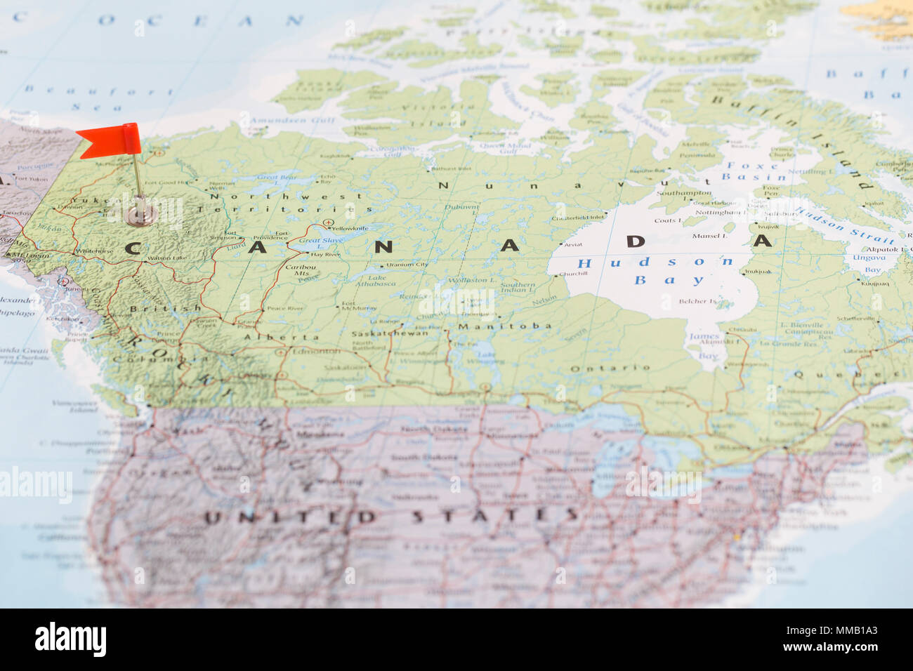 Canada flag map hi-res stock photography and images - Alamy