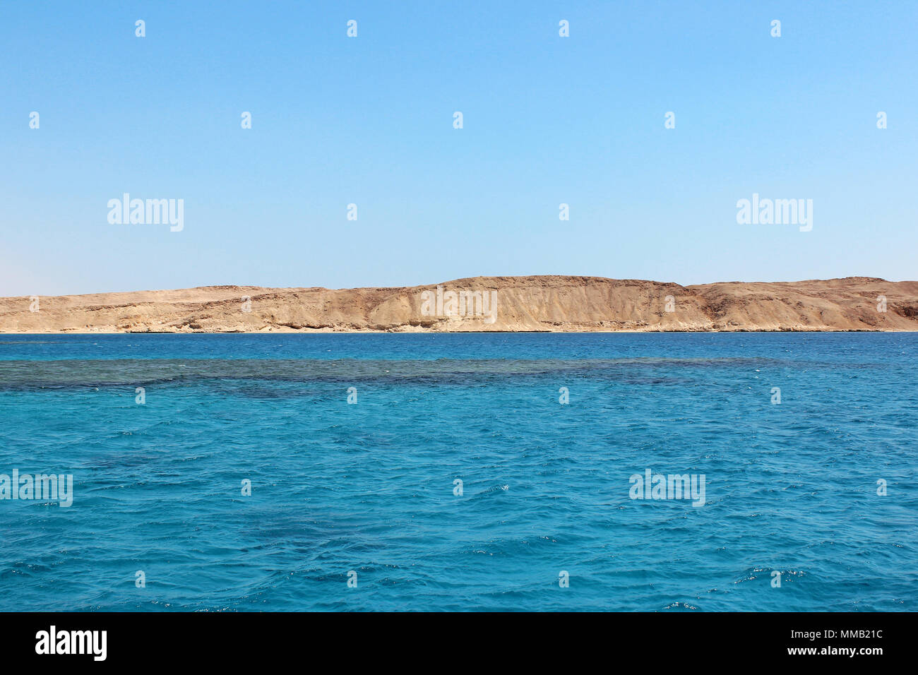 Red sea and island Tiran in Egypt. Sea view Stock Photo - Alamy