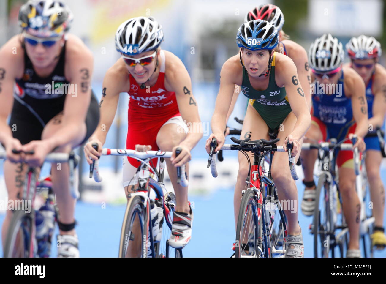 UK - Triathlon - Cycle Stage - Ashleigh Gentle of Australia, Elite ...