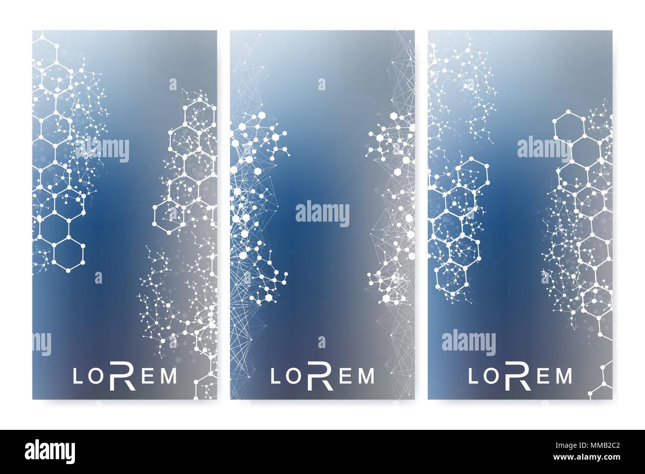 Modern set of vector flyers, banners. Geometric abstract presentation ...