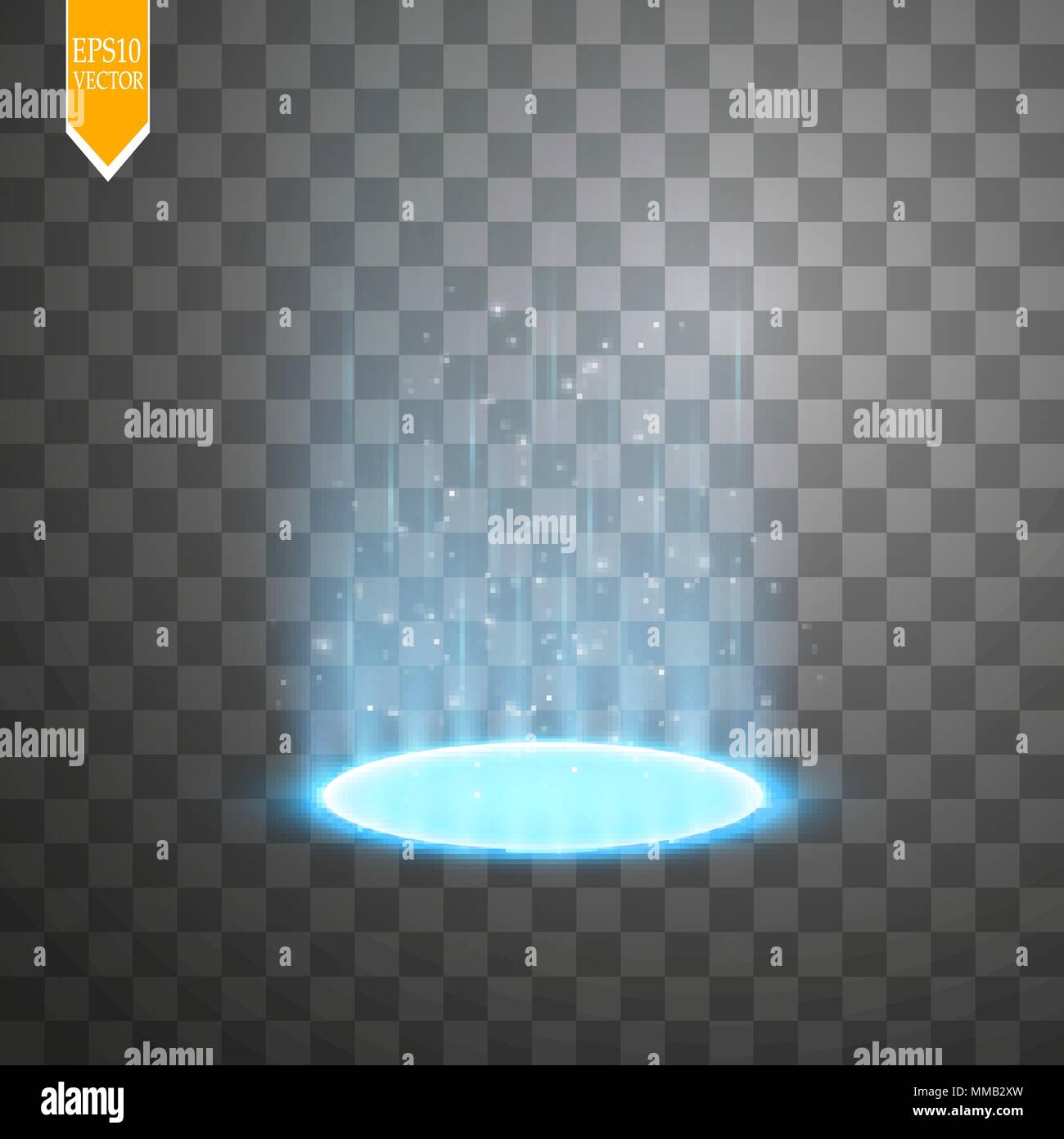 Magic portal of fantasy. Futuristic teleport. Light effect. Light rays ...