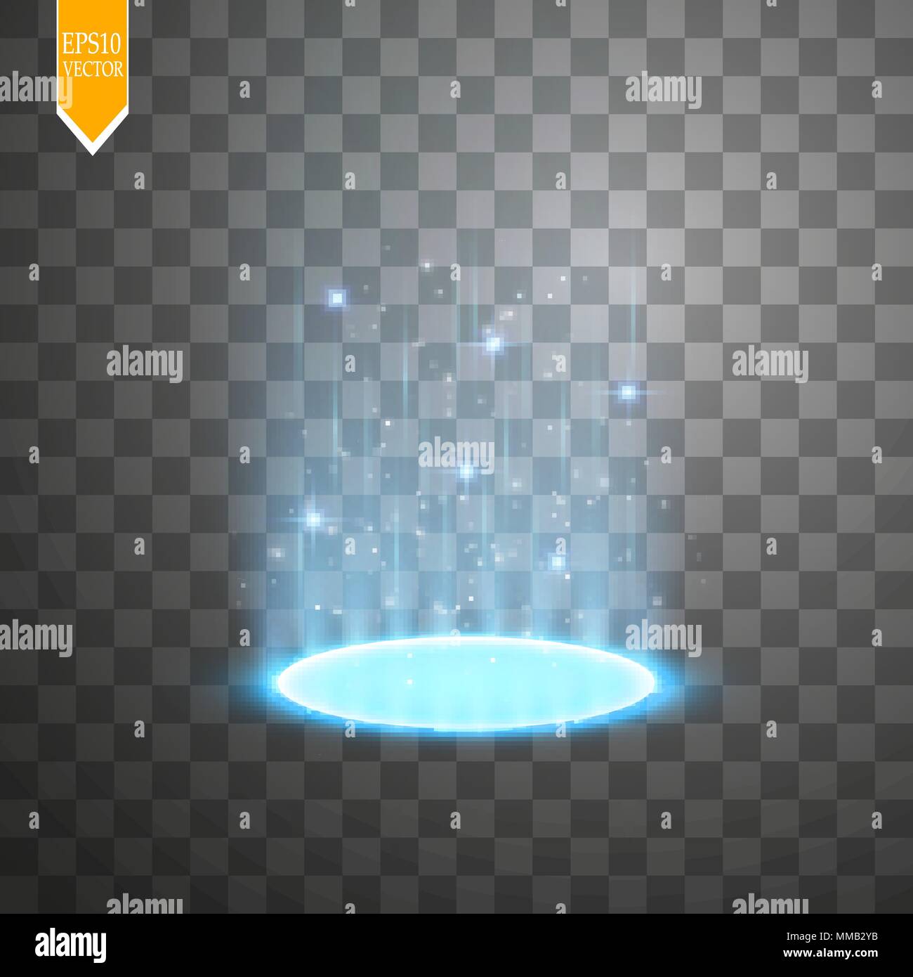 Magic portal of fantasy. Futuristic teleport. Light effect. Light rays ...