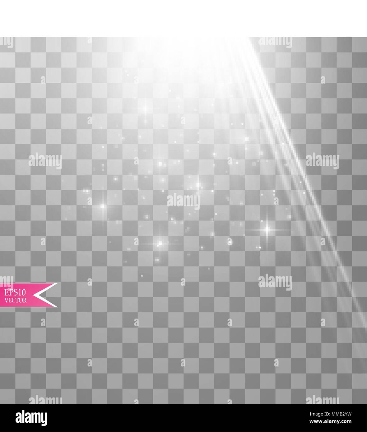 Vector white transparent energy spotlight scene with lightning ...