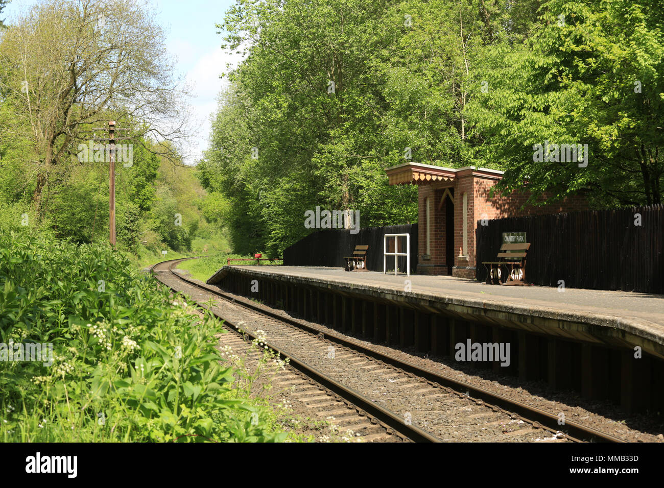 The Country park halt on the Severn valley railway line at Alveley ...