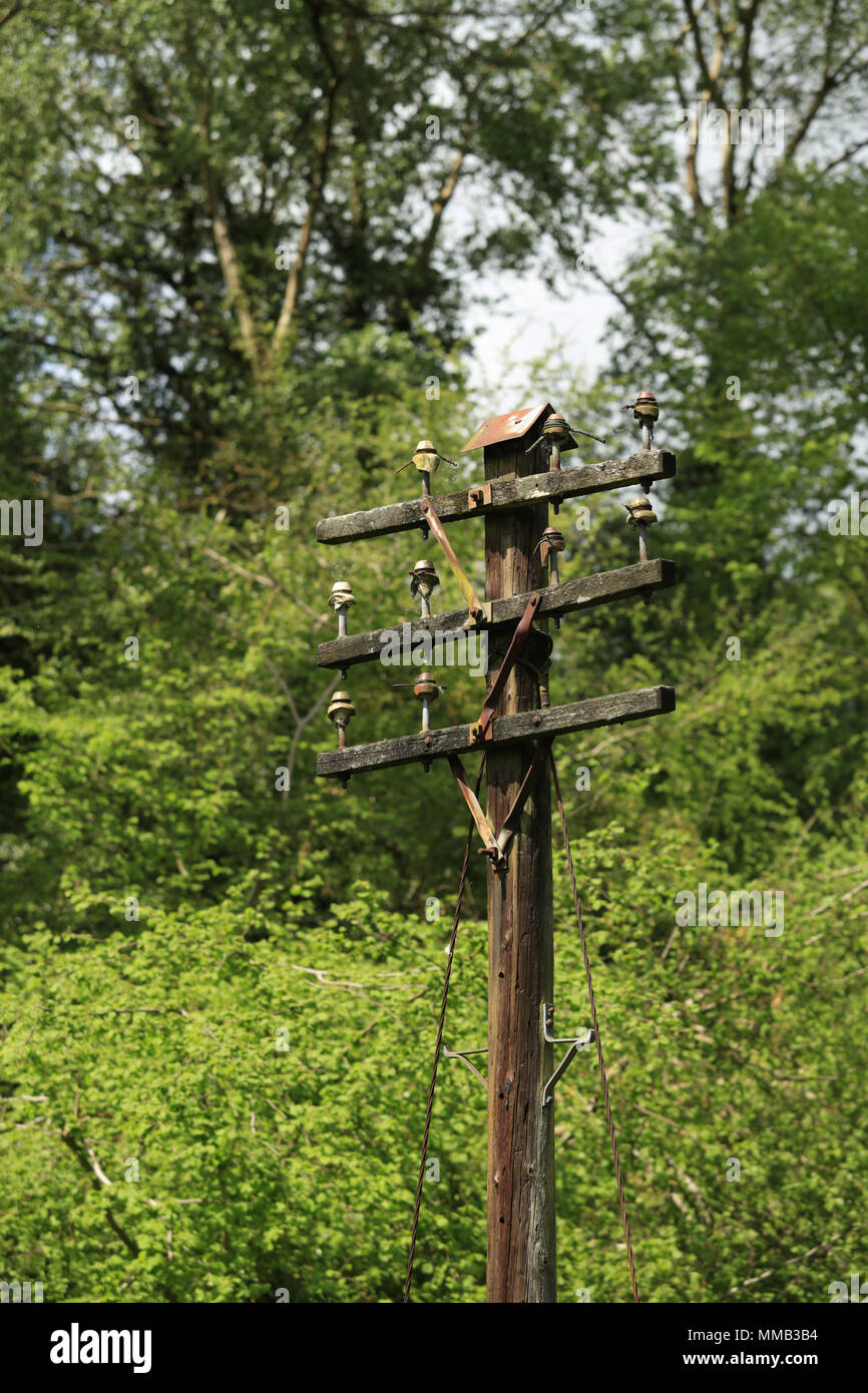 Old telegraph pole hi-res stock photography and images - Alamy