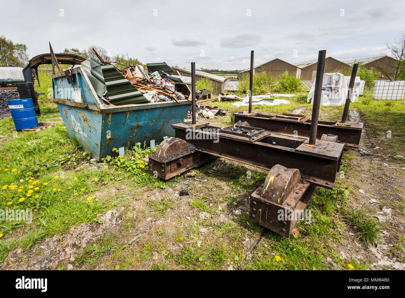 Abandoned railway scrap metal or iron steel Stock Photo - Alamy