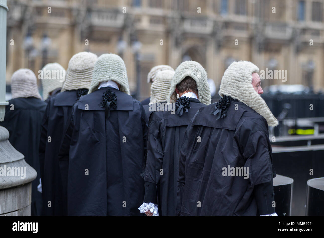 Lord Chancellors Breakfast. Judges walk from Westminster Abbey to the ...