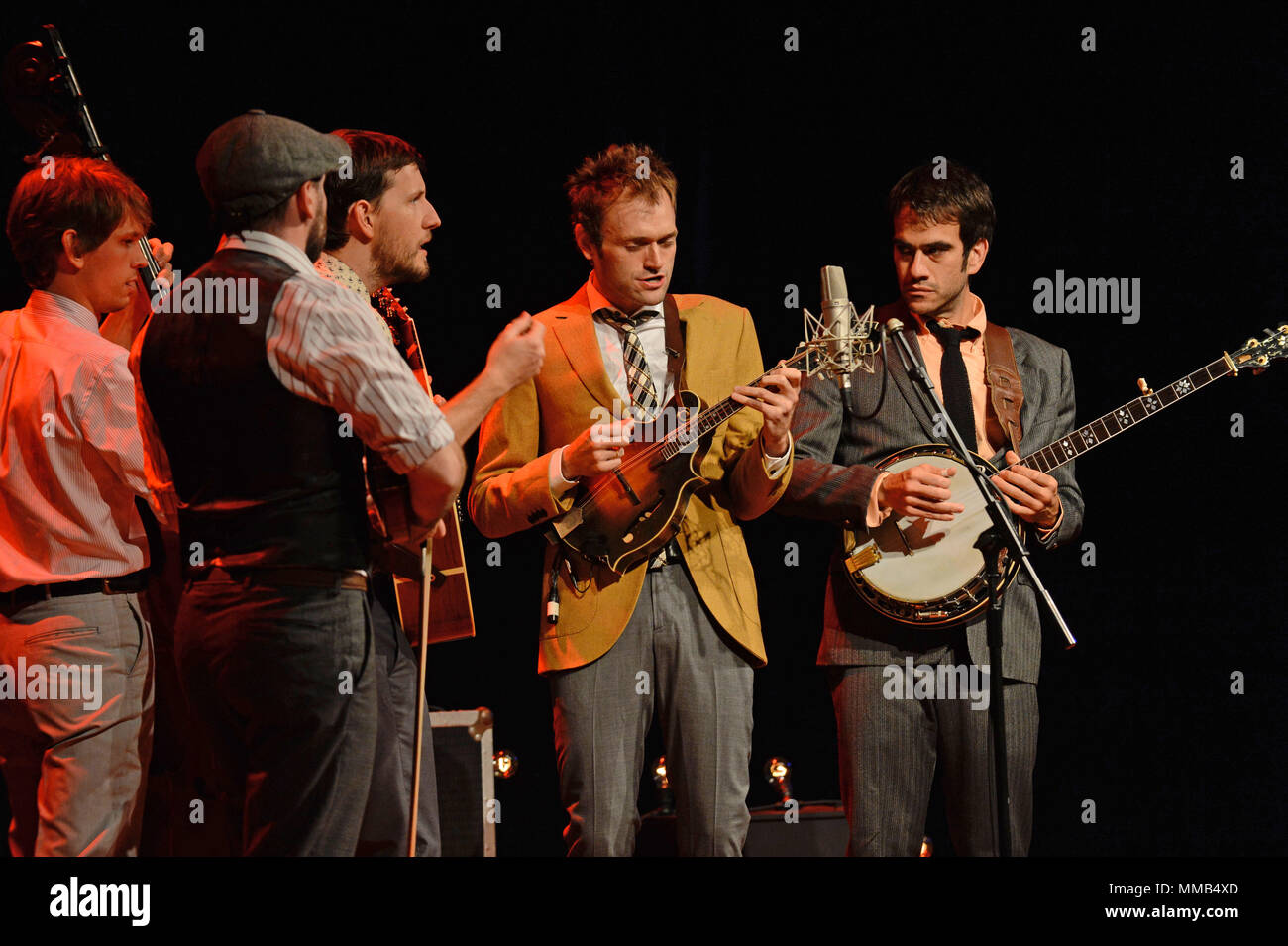 Punch Brothers onstage at Mareel in the Shetland Islands Stock Photo ...