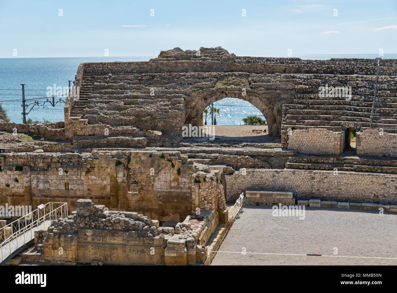 Roman amphitheatre and mediterranean coast hi-res stock photography and ...