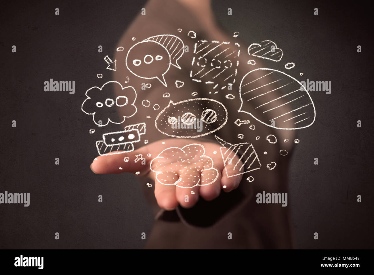 Person Thinking With Thought Bubbles High Resolution Stock Photography ...