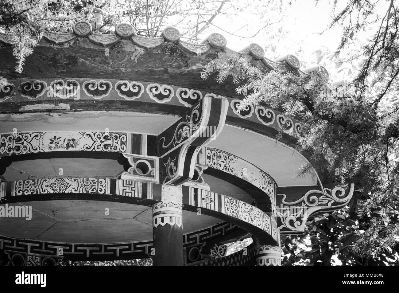 Architectural elements in Yuantong Temple (Kunming, Yunnan, China Stock ...