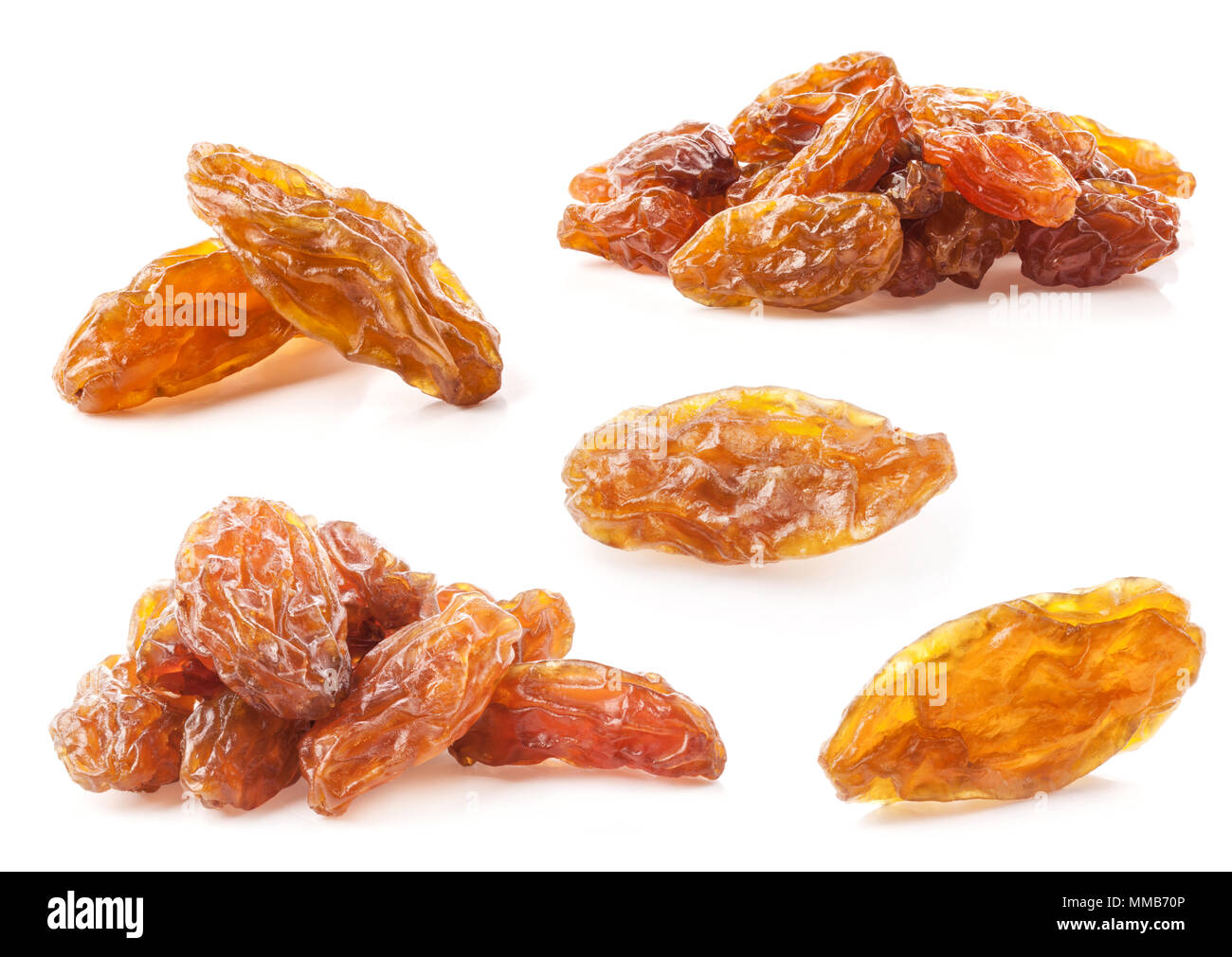Closeup golden raisin isolated Cut Out Stock Images & Pictures - Alamy
