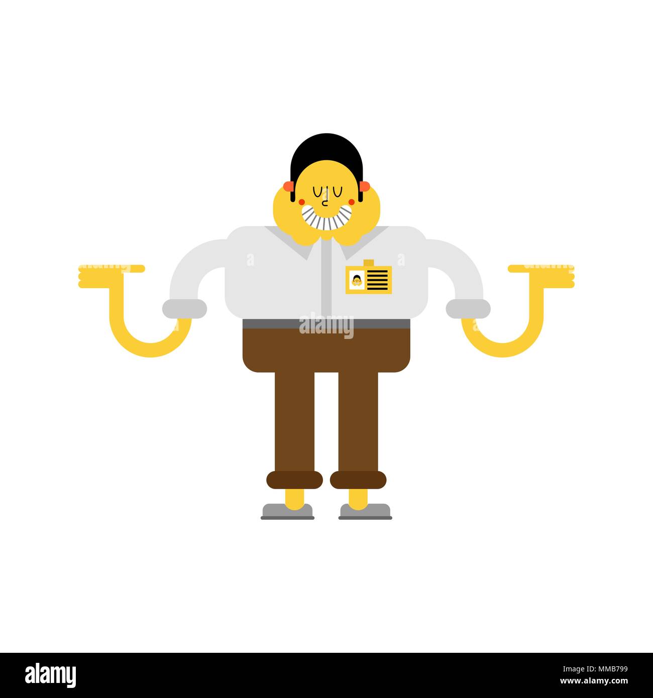 Sales assistant. Salesman isolated. Shop helper Vector illustration ...