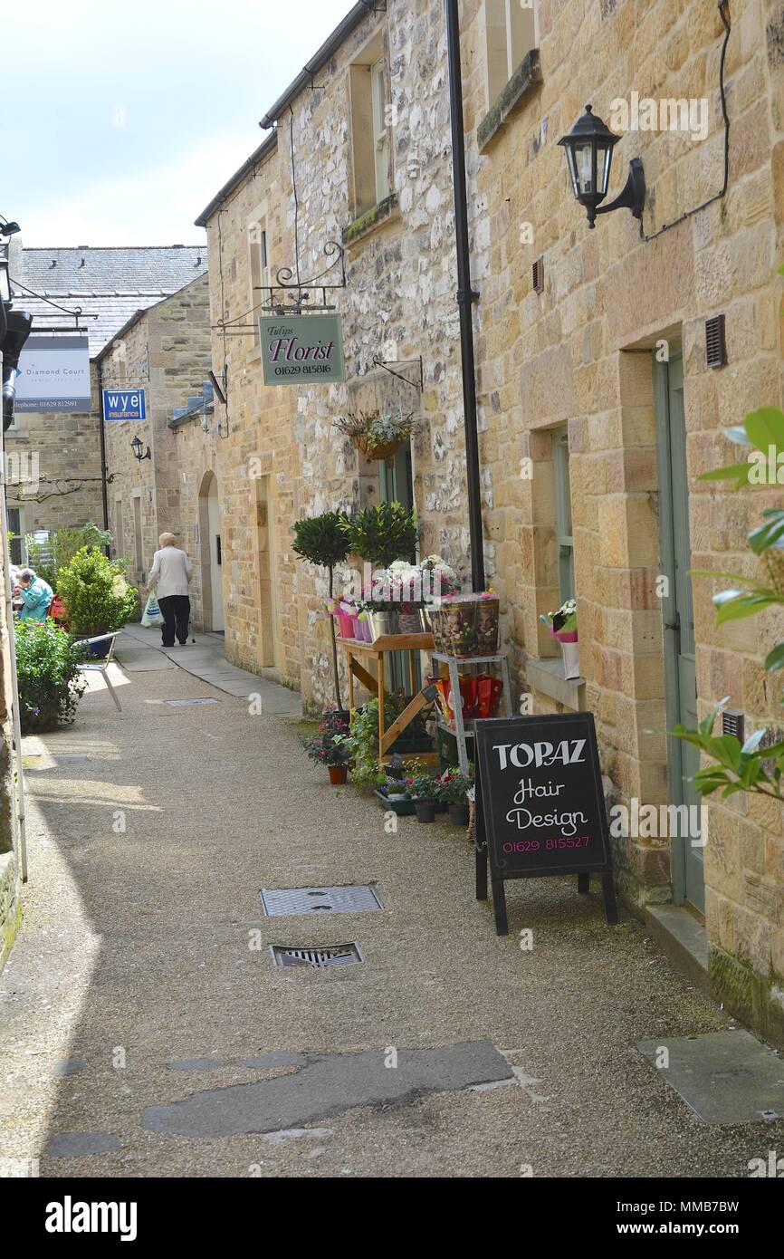 The old part of the town centre, Bakewell, Derbyshire Stock Photo - Alamy