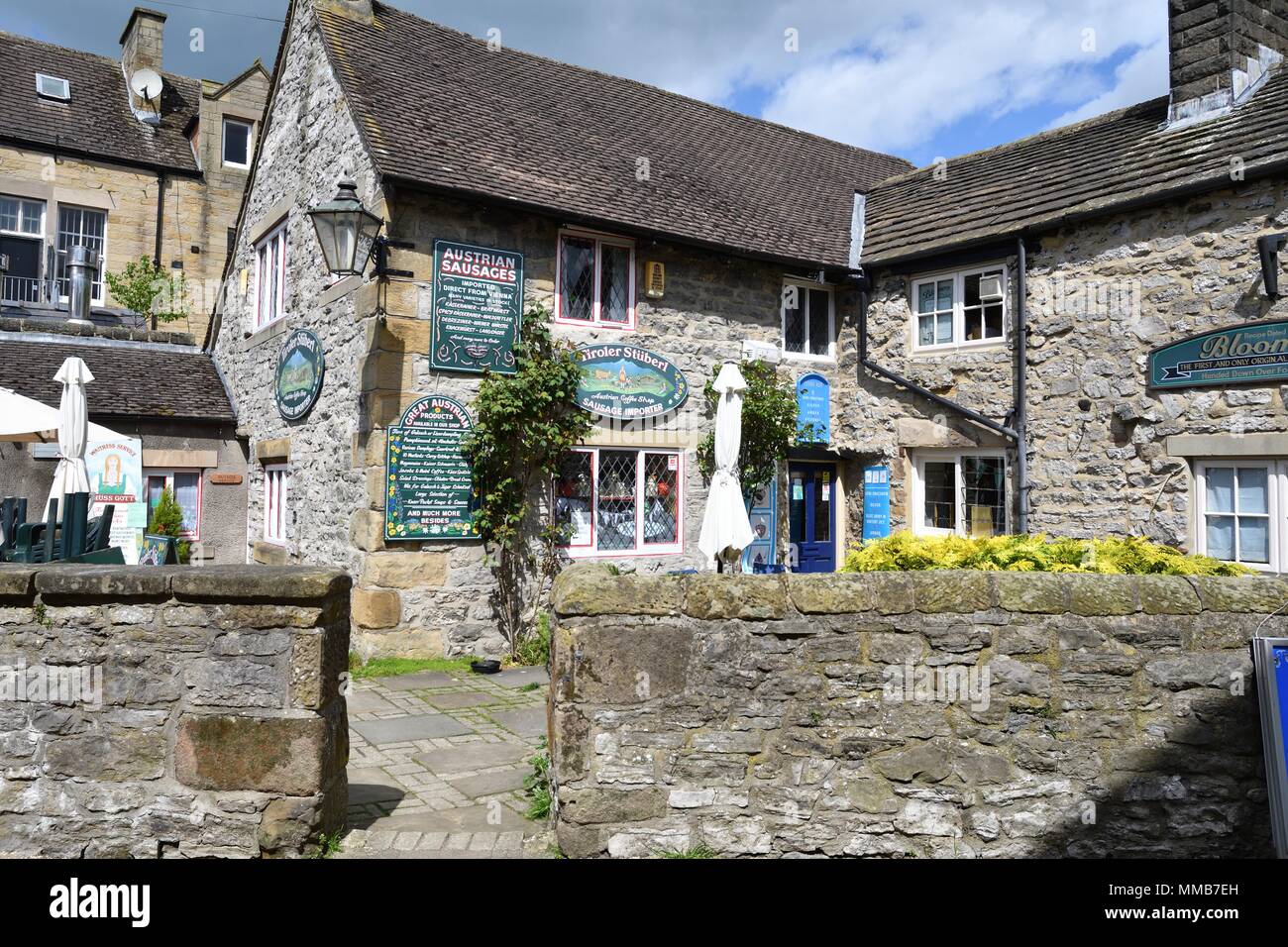 The old part of the town centre, Bakewell, Derbyshire Stock Photo - Alamy