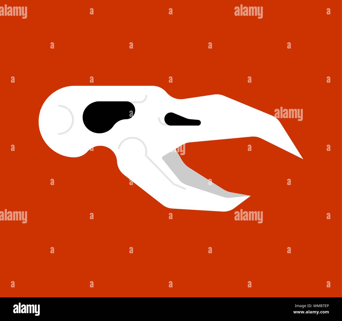 Bird skull. head of crow skeleton. Vector illustration Stock Vector ...