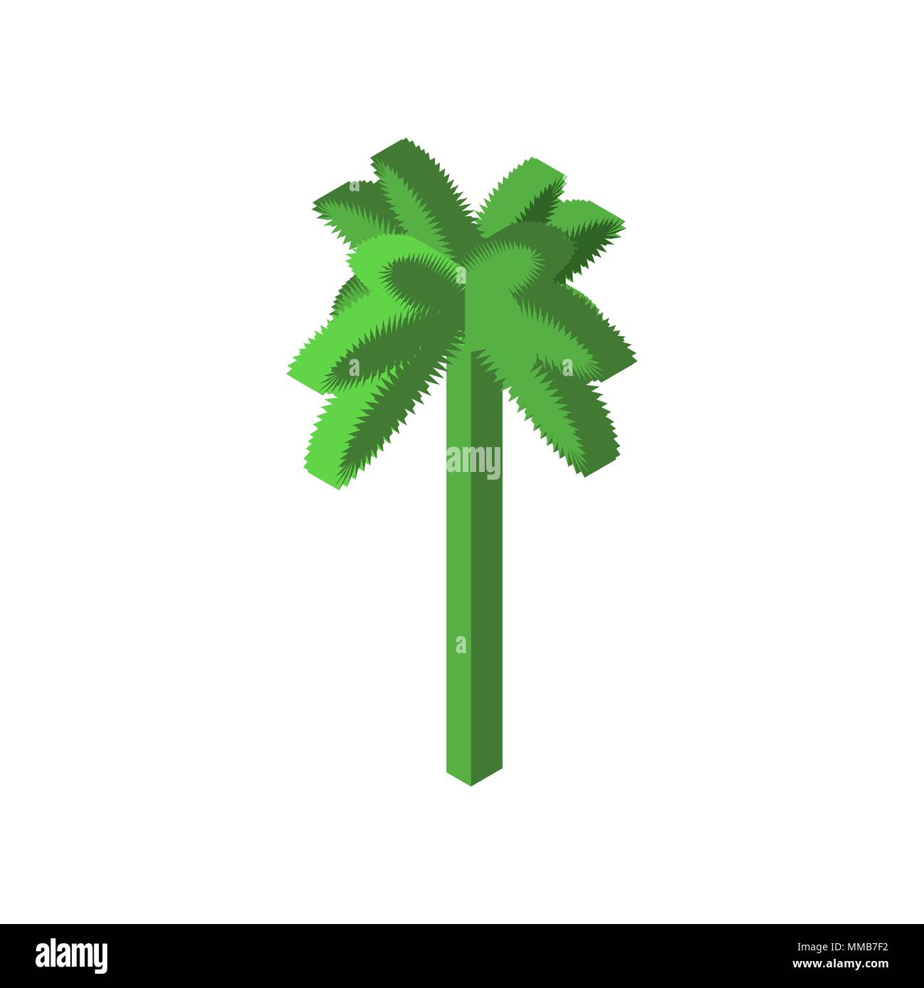 Palm Isometric style isolated. tropical tree Vector Illustration Stock ...