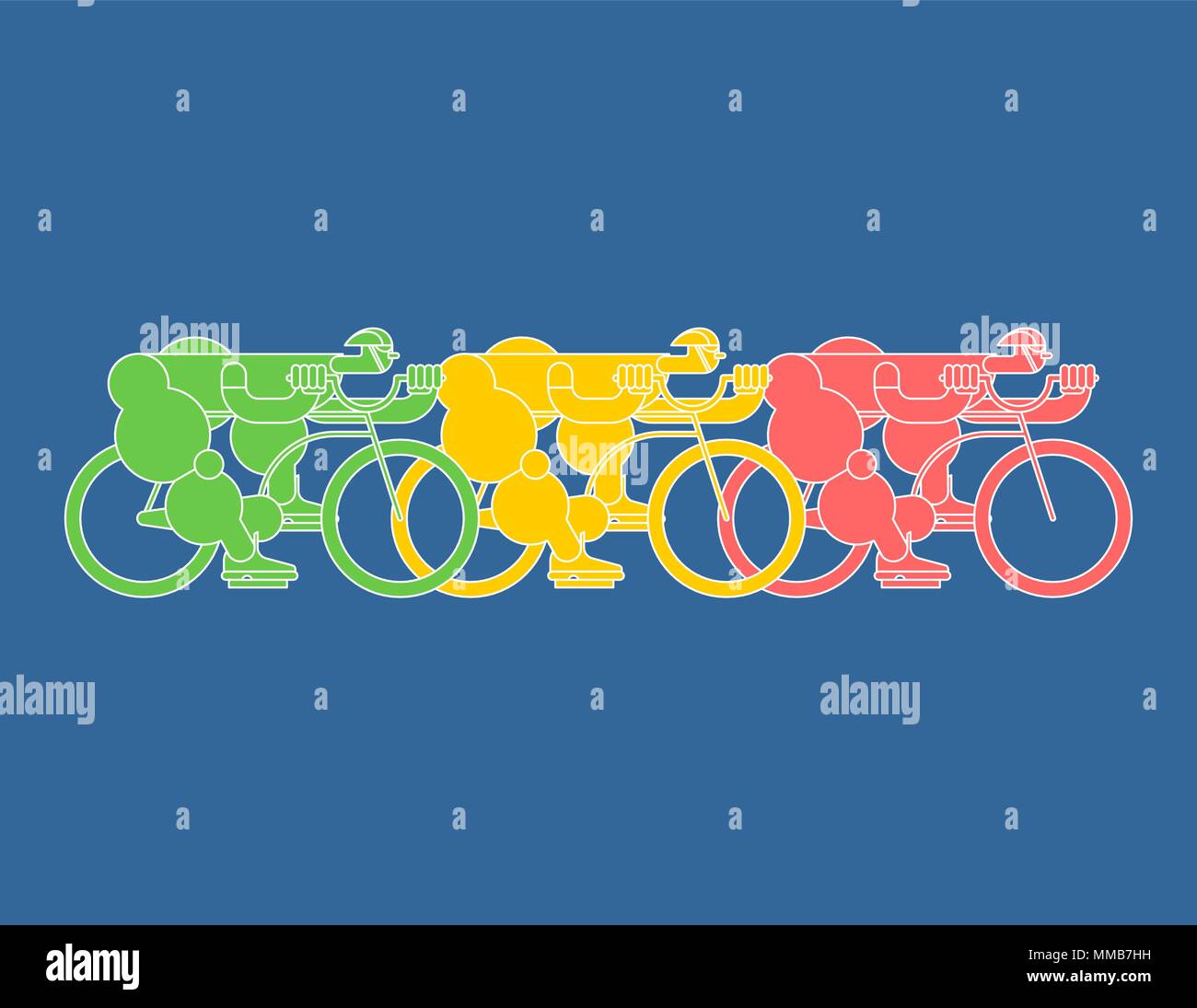 Bicycle race. Cyclist. Racers on bicycles. Sports Vector illustration ...