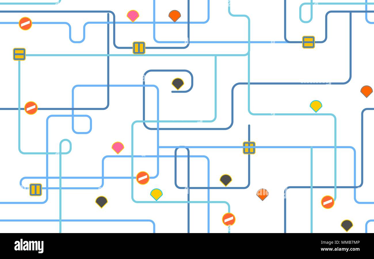 Route map pattern. Road map city background. Vector illustration Stock ...