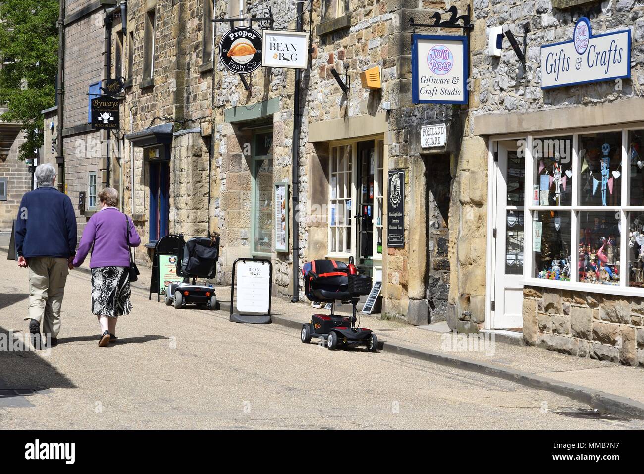 The old part of the town centre, Bakewell, Derbyshire Stock Photo - Alamy