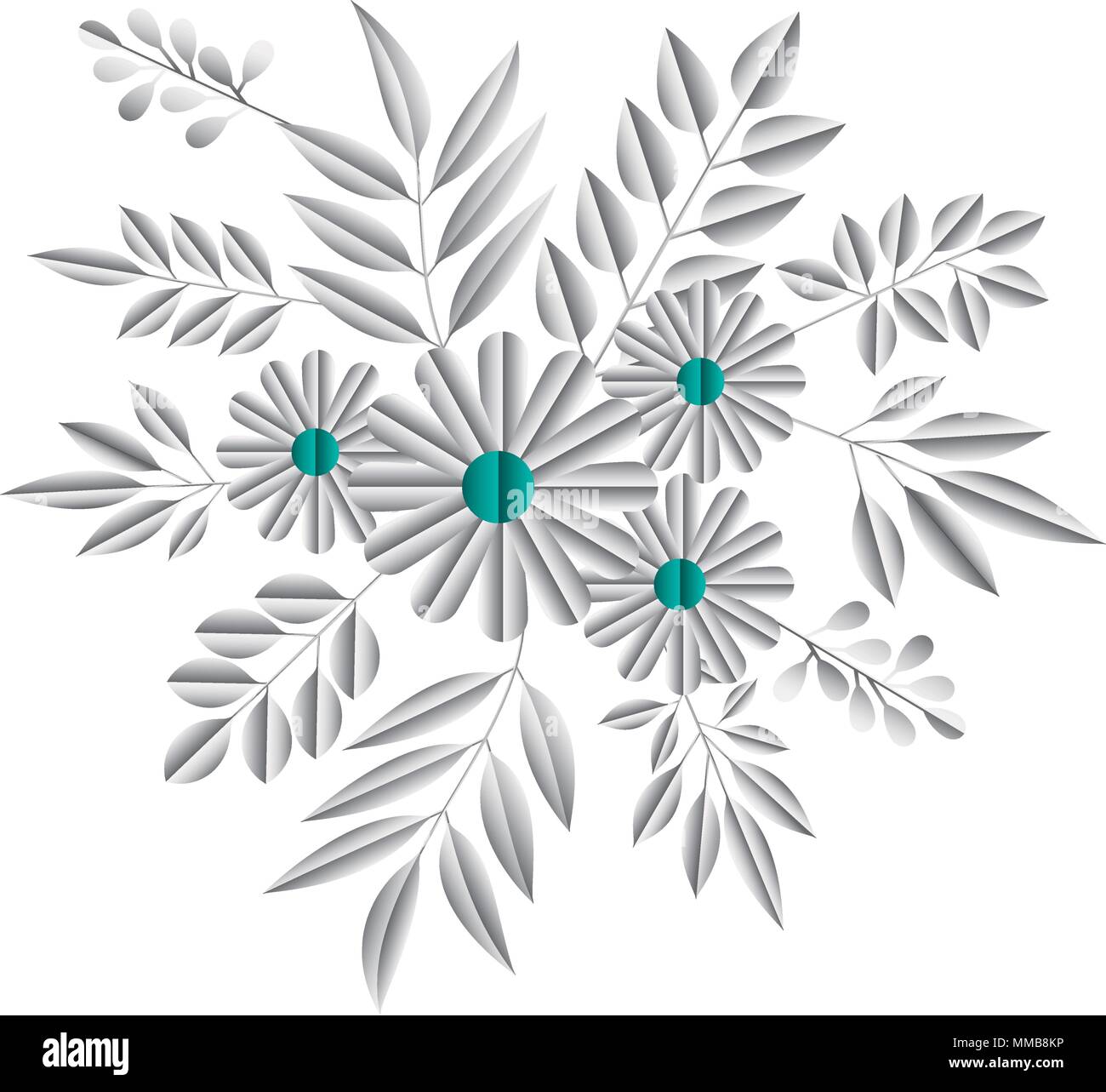 Silver foliage garden plant Stock Vector Images - Alamy