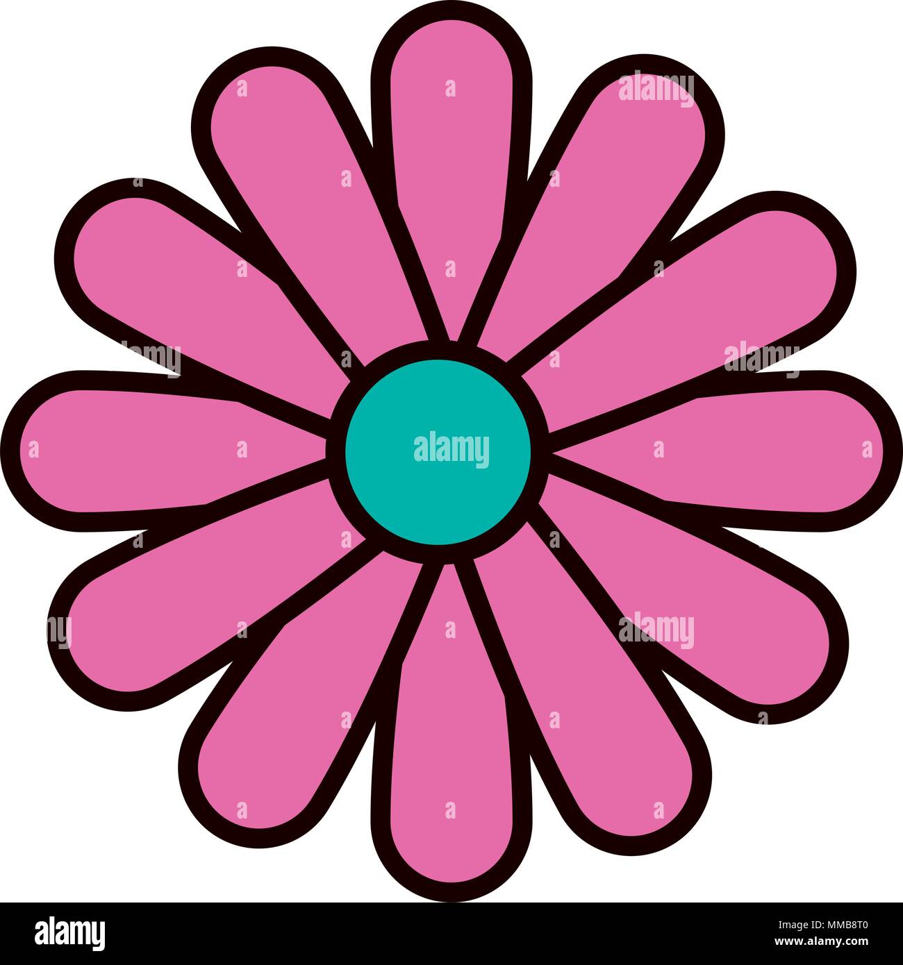 beautiful flower decorative icon Stock Vector Image & Art - Alamy