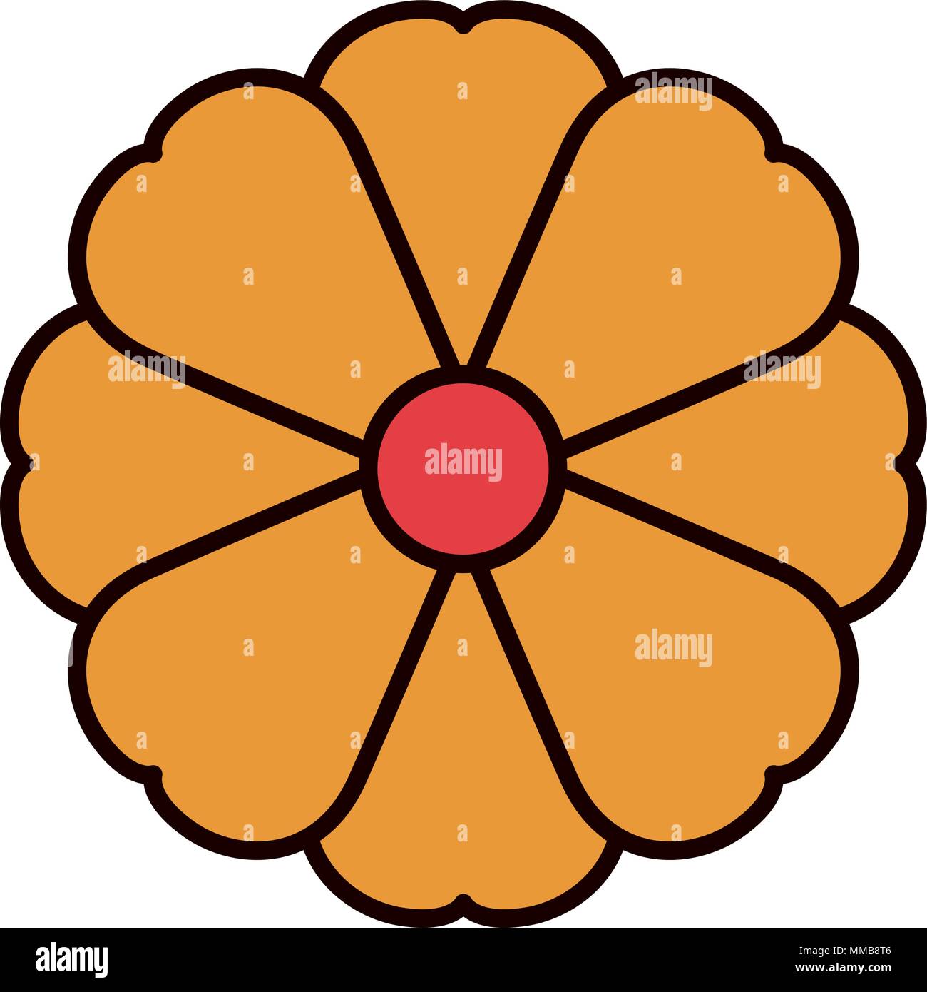 beautiful flower decorative icon Stock Vector Image & Art - Alamy