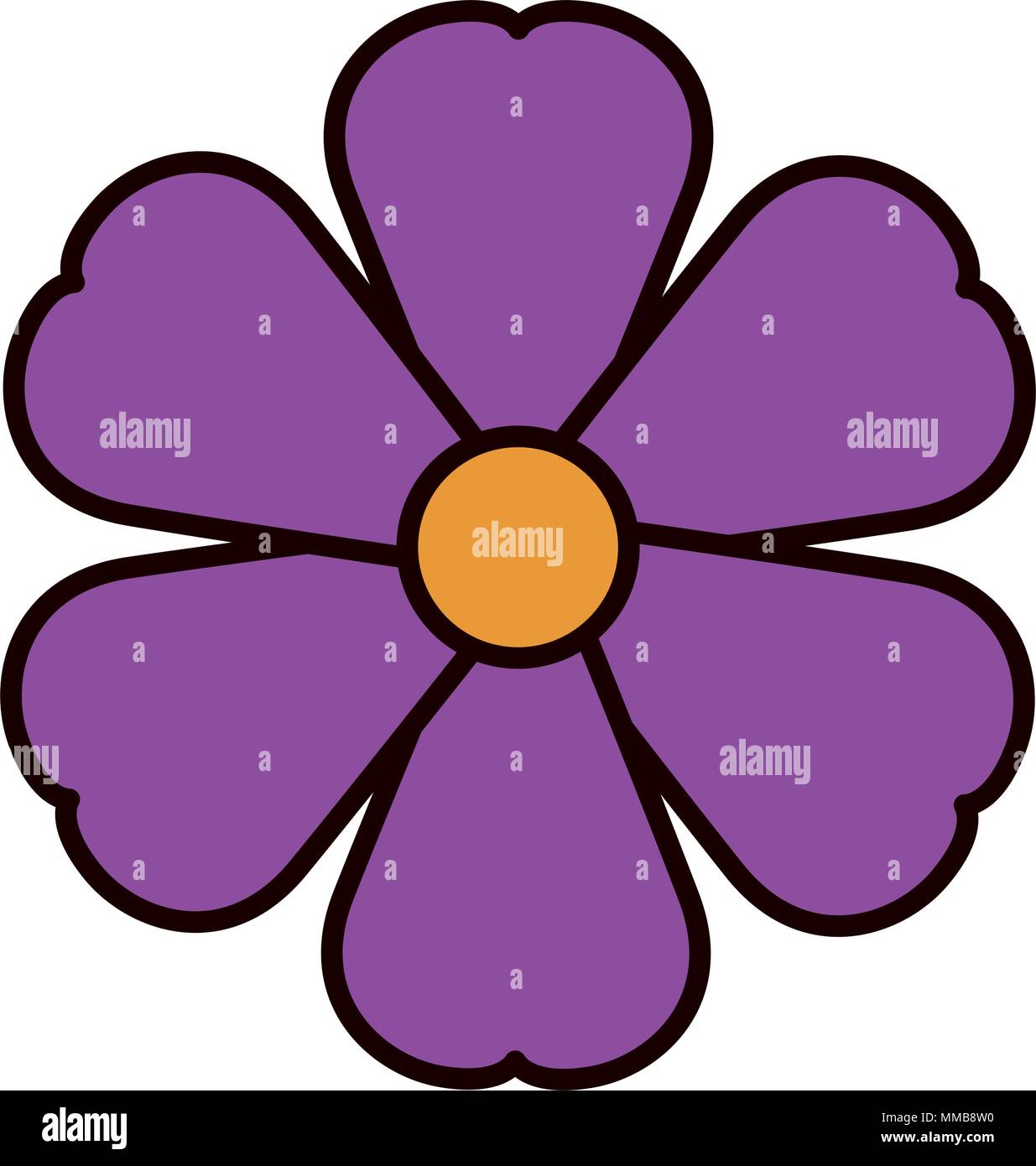beautiful flower decorative icon Stock Vector Image & Art - Alamy
