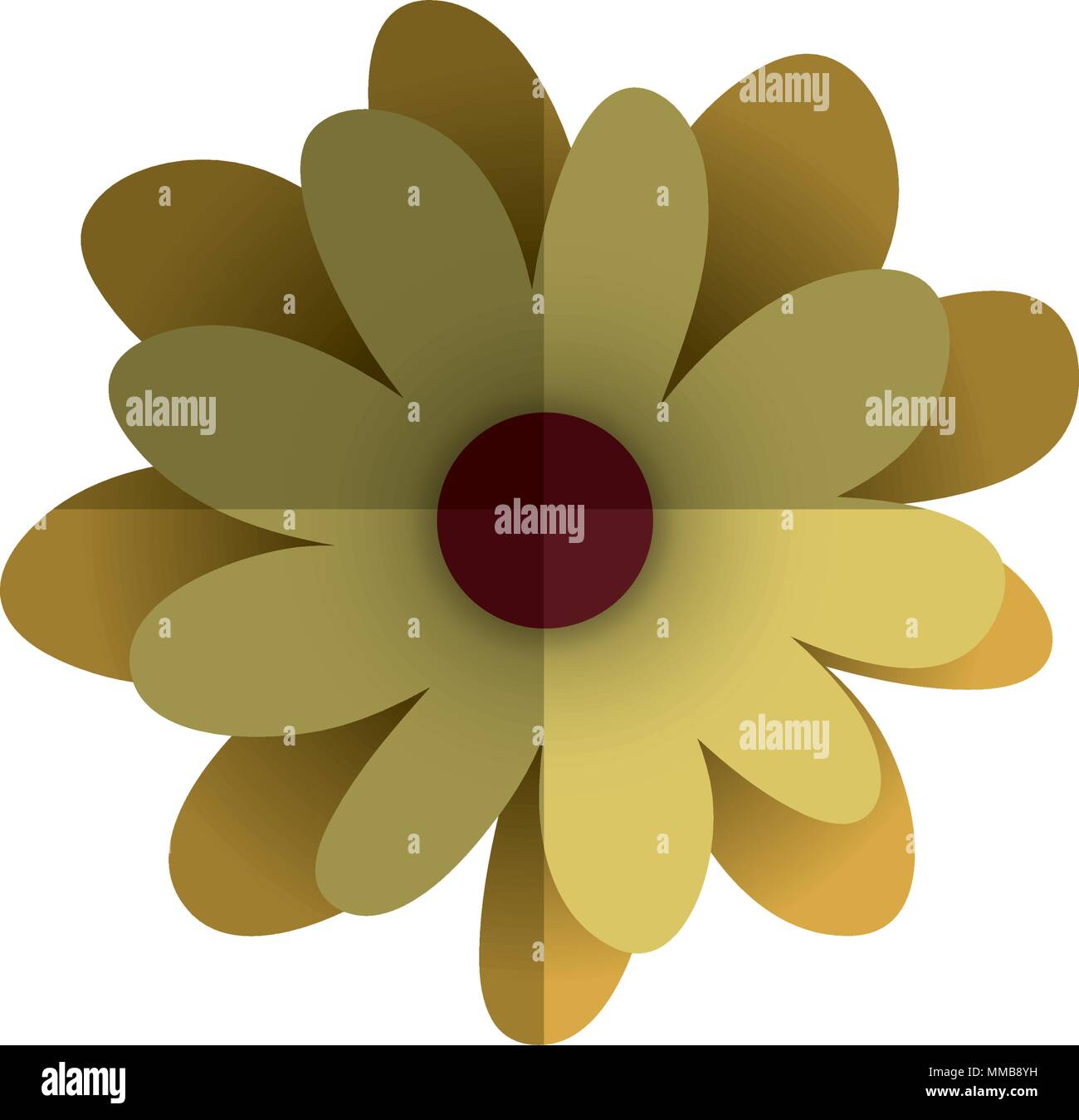 beautiful flower decorative icon Stock Vector Image & Art - Alamy