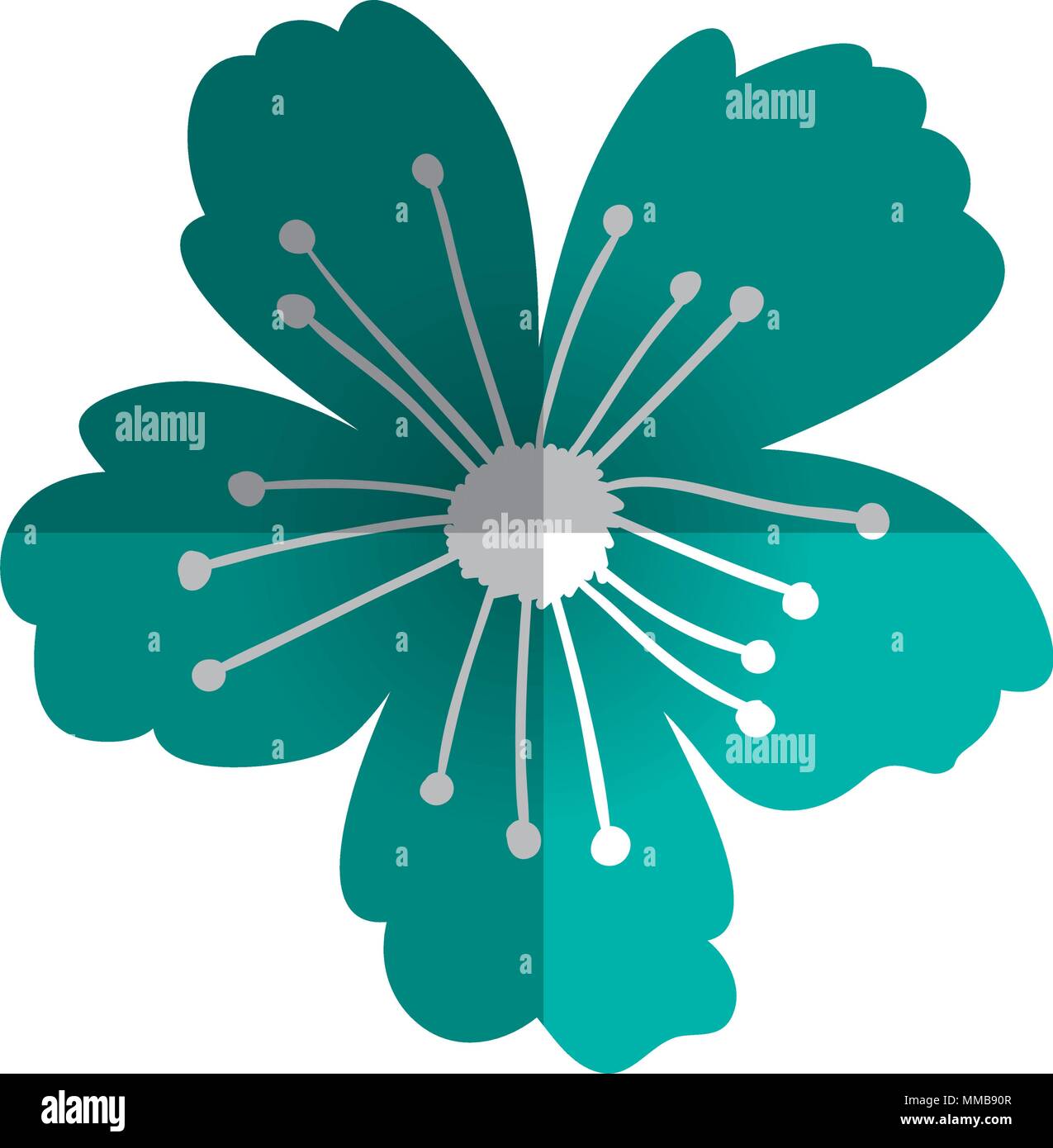 beautiful flower decorative icon Stock Vector Image & Art - Alamy