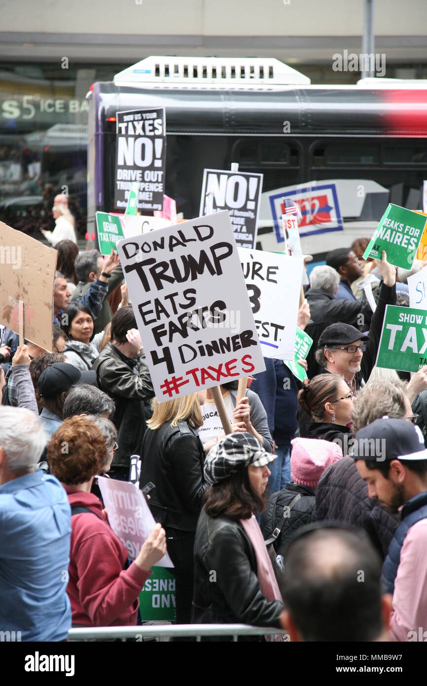 Protest actions against Donald Trump first-year Presidency, New York ...