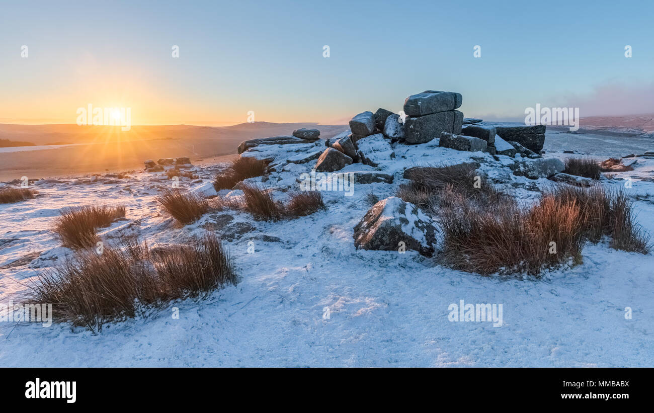 Winter on Row Tor Stock Photo - Alamy