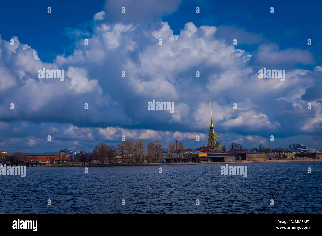 ST. PETERSBURG, RUSSIA, 01 MAY 2018: The Peter and Paul Fortress is the ...