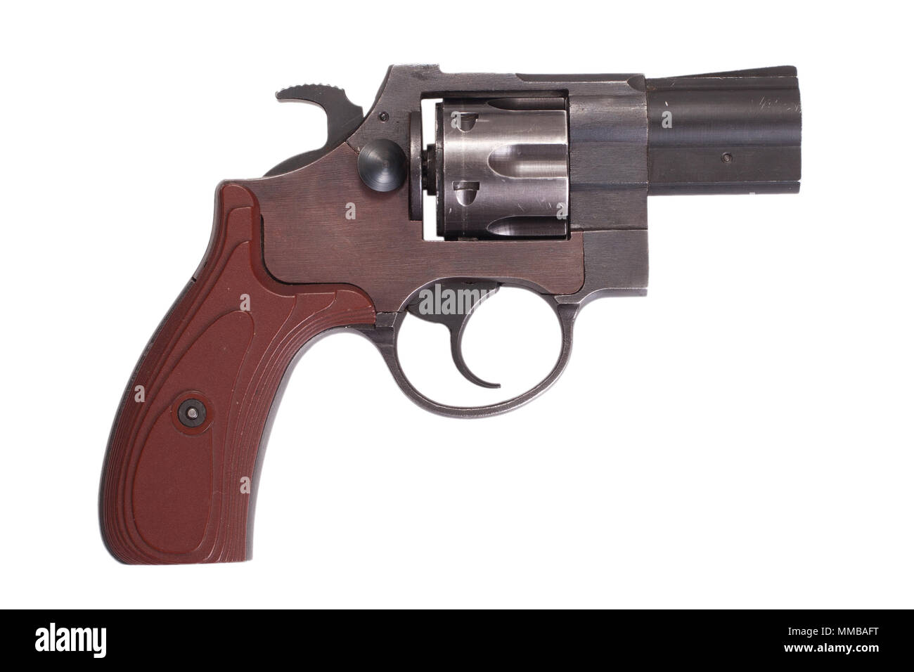 revolver gun isolated on white background Stock Photo - Alamy