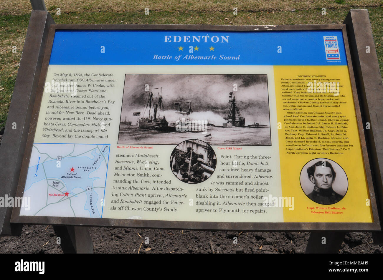 A Historic Marker on the Edenton North Carolina Waterfront Stock Photo ...