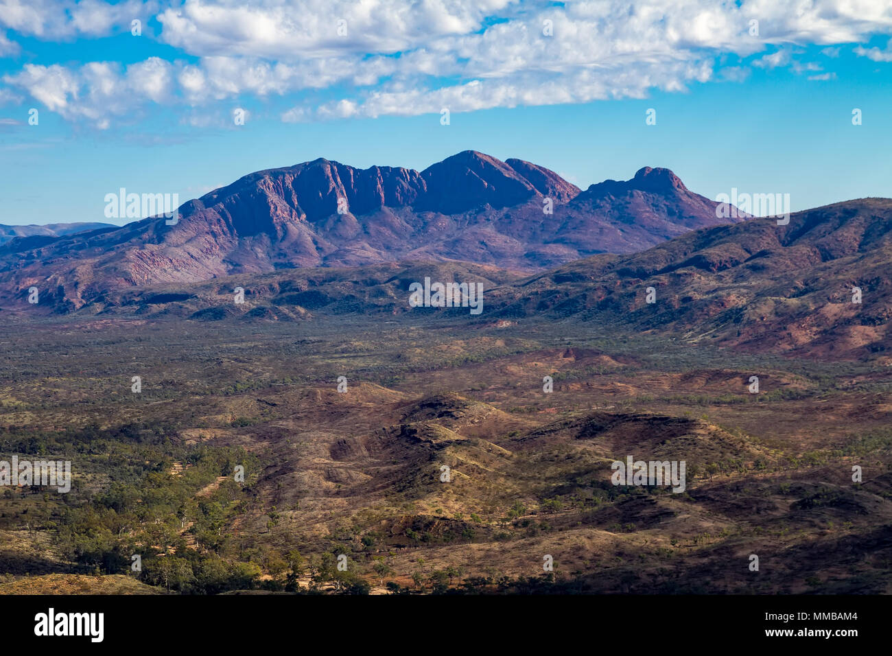 Aerial view of the West MacDonnell Ranges Stock Photo - Alamy