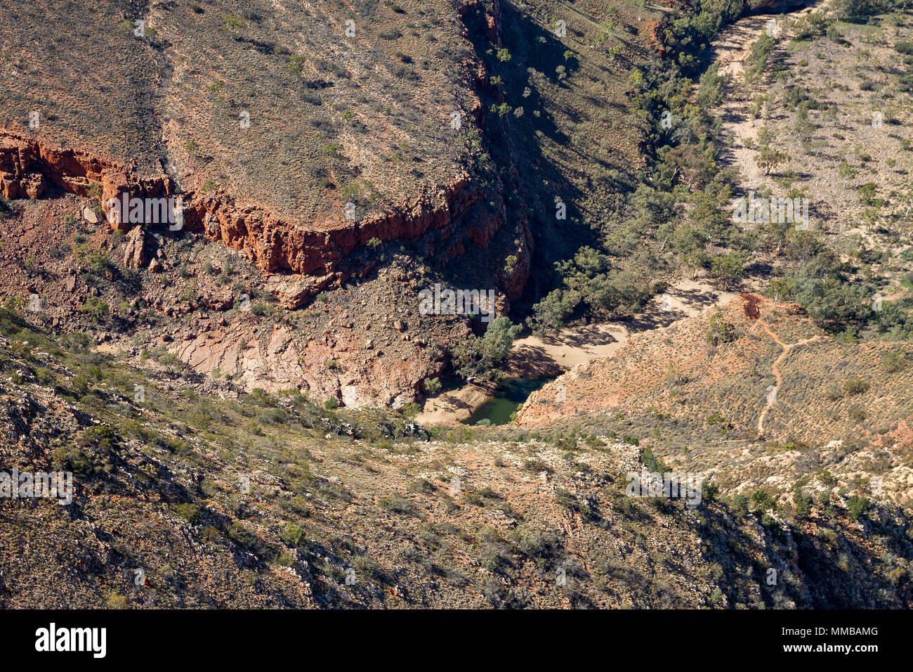 Aerial view of the West MacDonnell Ranges Stock Photo - Alamy