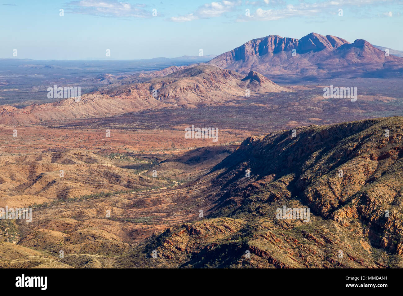 Aerial view of the West MacDonnell Ranges Stock Photo - Alamy