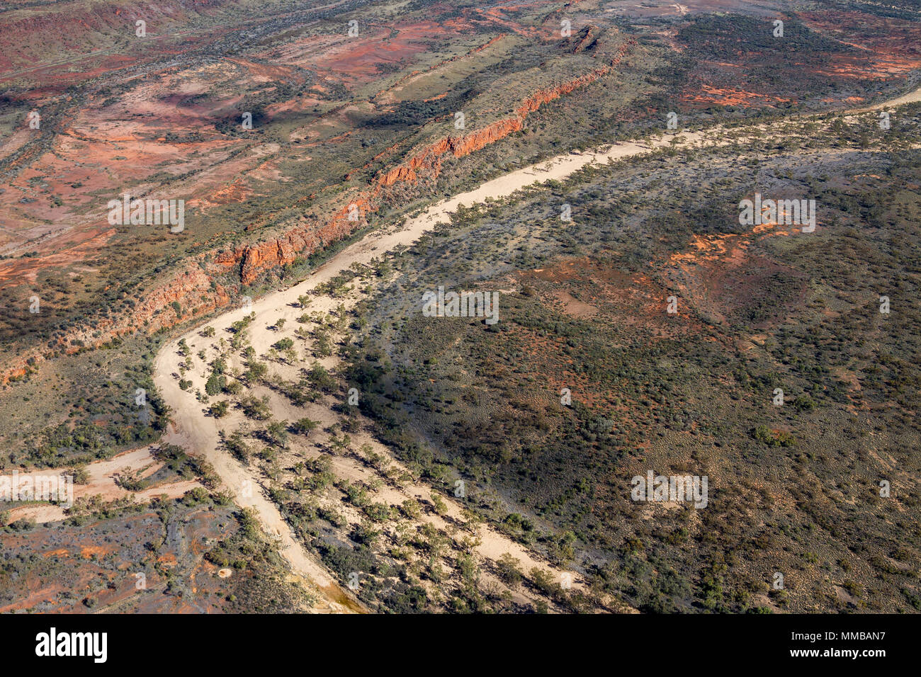 Aerial view of the West MacDonnell Ranges Stock Photo - Alamy