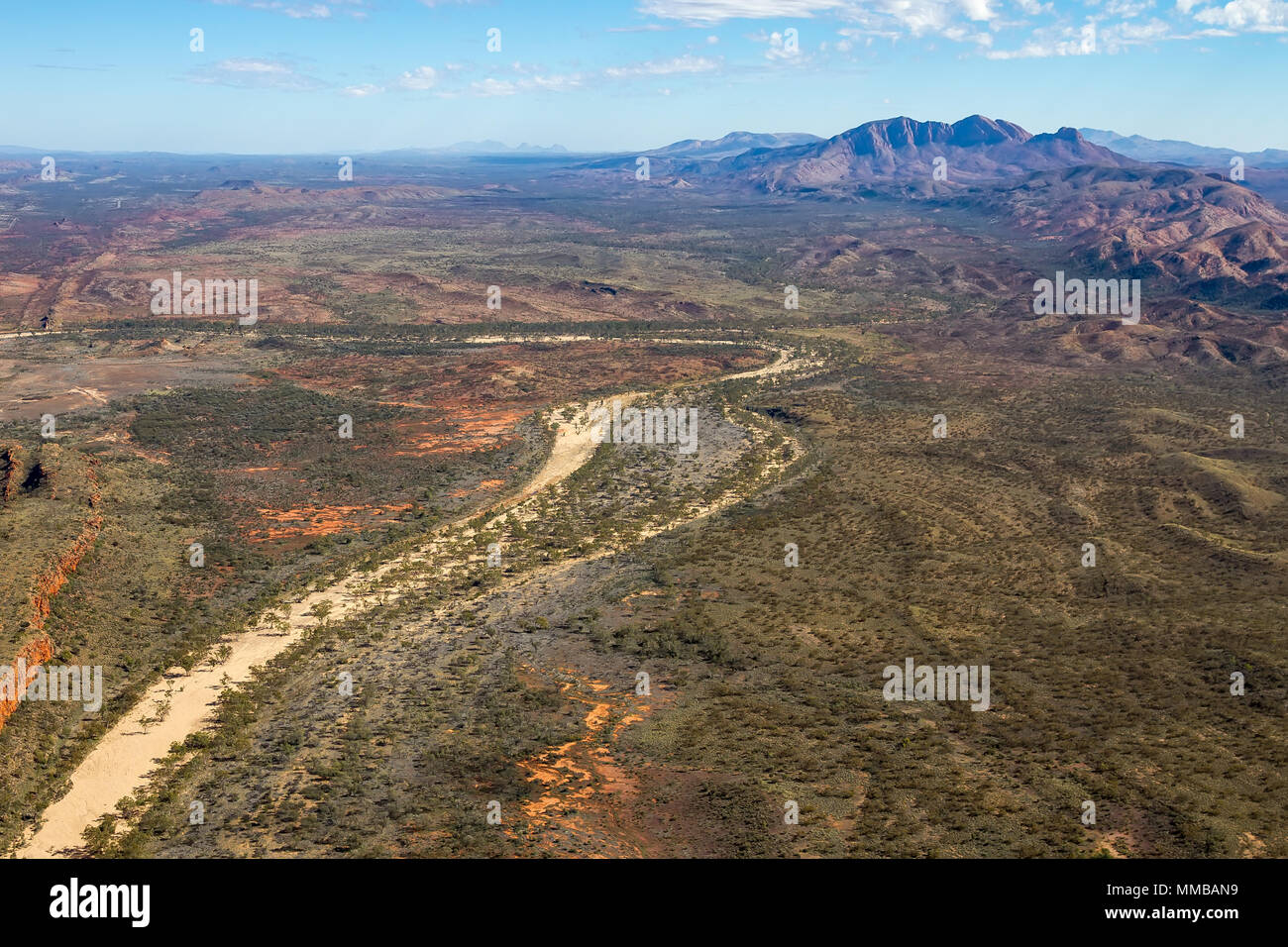 Aerial view of the West MacDonnell Ranges Stock Photo - Alamy