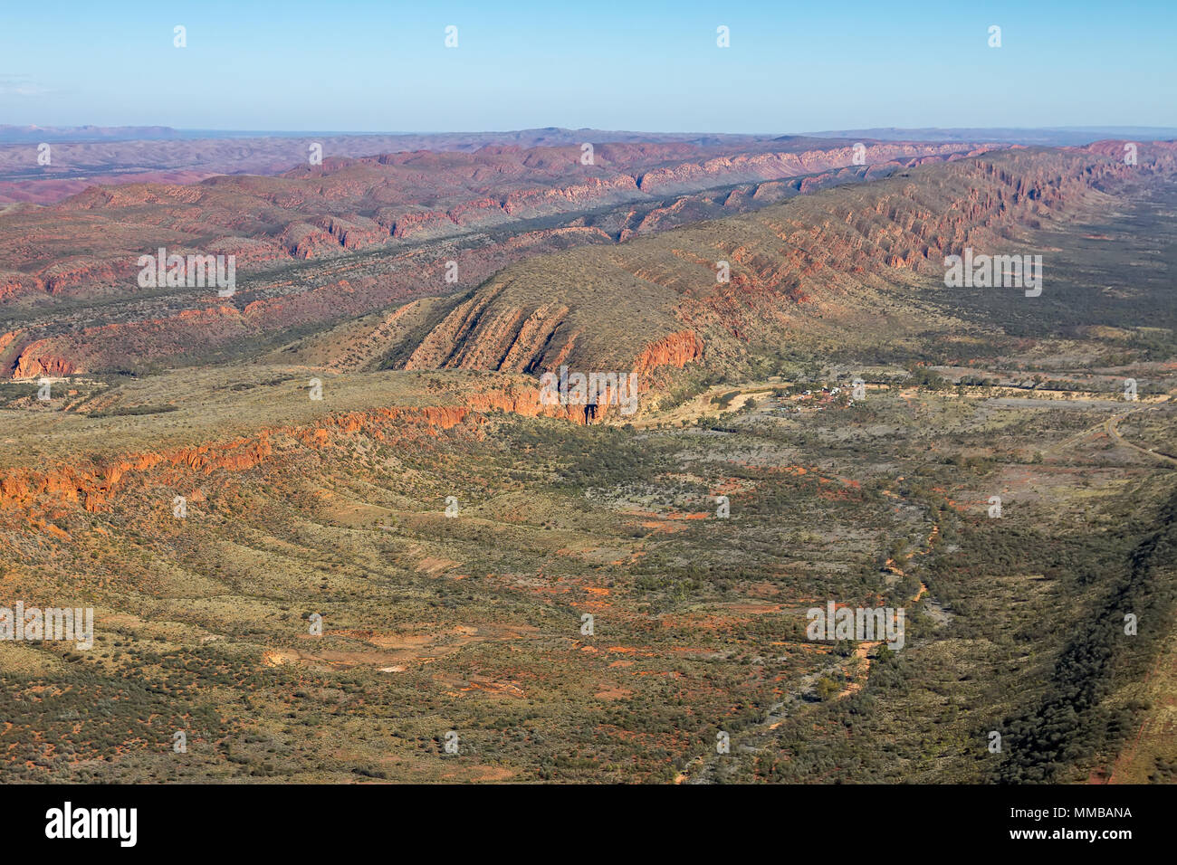 Aerial view of the West MacDonnell Ranges Stock Photo - Alamy