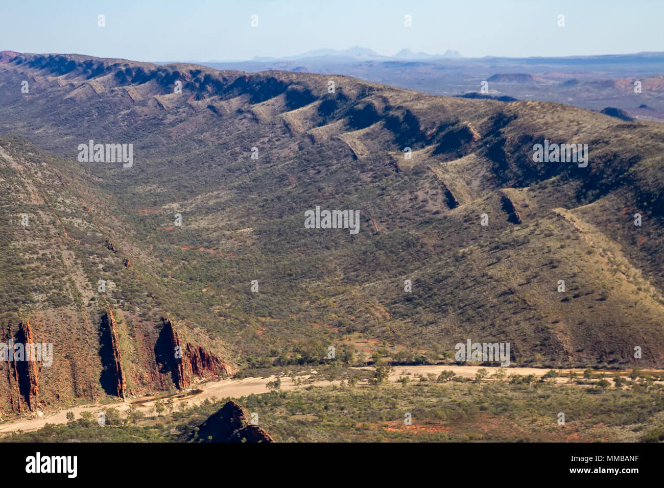 Aerial view of the West MacDonnell Ranges Stock Photo - Alamy