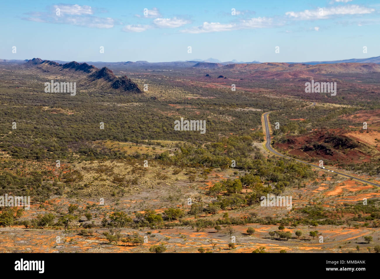 Aerial view of the West MacDonnell Ranges Stock Photo - Alamy