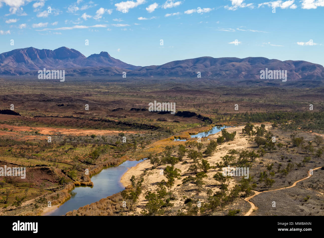 Aerial view of the West MacDonnell Ranges Stock Photo - Alamy