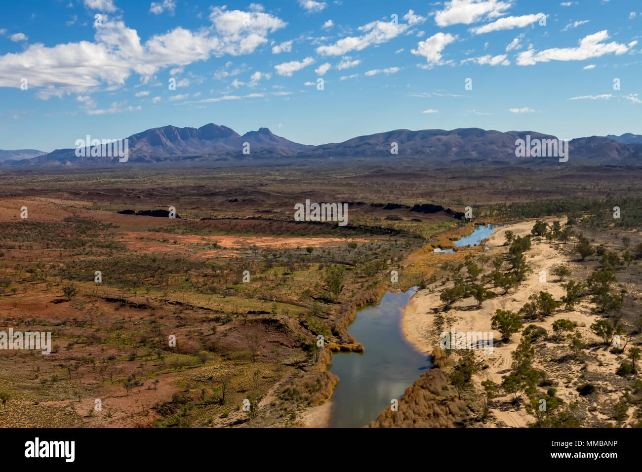 Aerial view of the West MacDonnell Ranges Stock Photo - Alamy