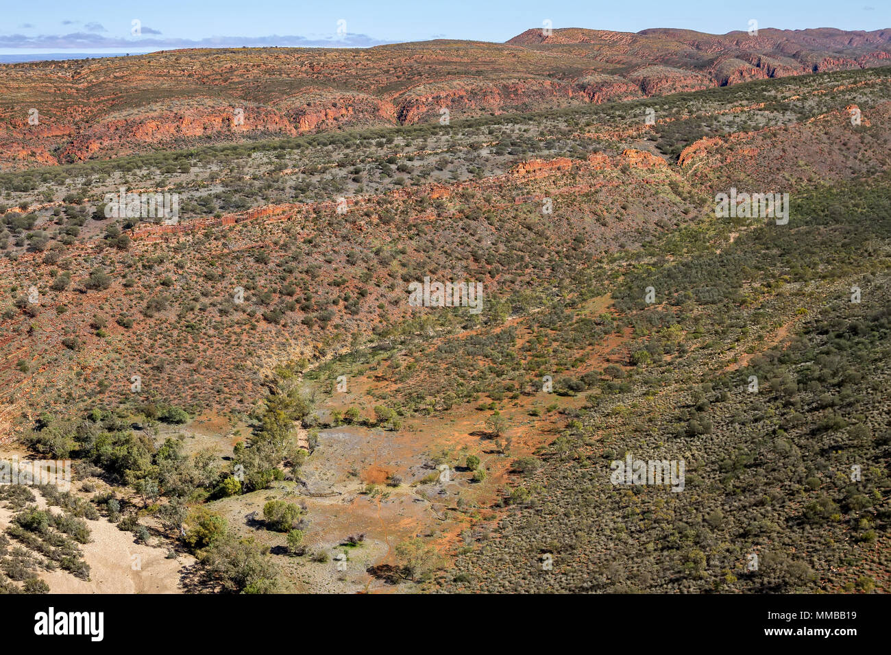 Aerial view of the West MacDonnell Ranges Stock Photo - Alamy